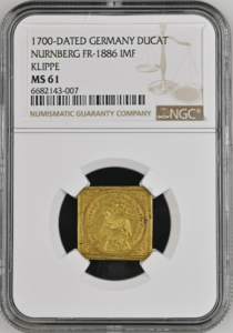 【Sold】1700年 ラムダカット金貨 クリッペ MS61 NGC | ソブリンパートナーズ